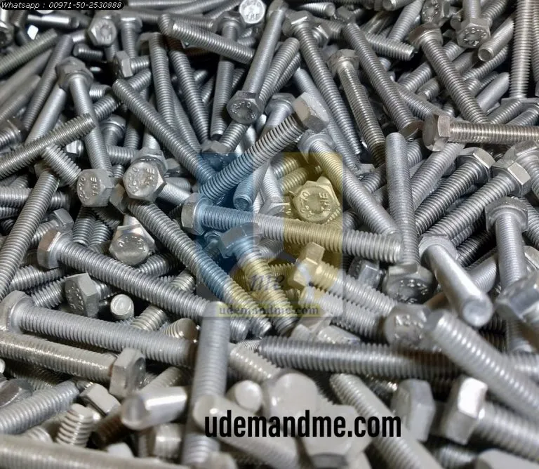 100 PCS. PKT GI HEX BOLT – M6 X 16 MM – GALVANISED FULL THREAD – (M6 BOLT HAVING LENGTH OF 16 MM ...