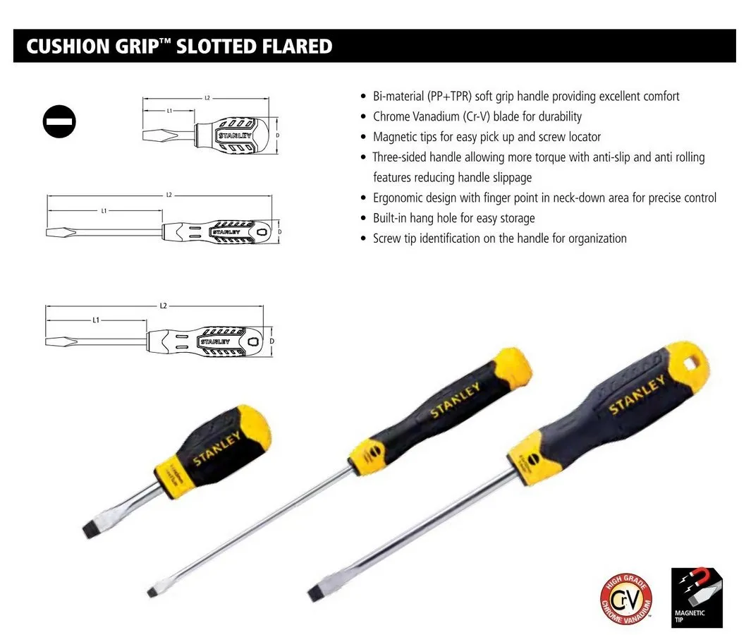 SCREWDRIVER 6.5MM X 150MM- STANLEY FASTENING TOOL – UDEMANDME