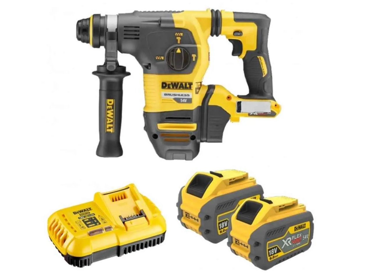 DCH333X2-GB – 54V FLEXVOLT CORDLESS RANGE – 54V SDS+ HAMMER W/O QCC ...