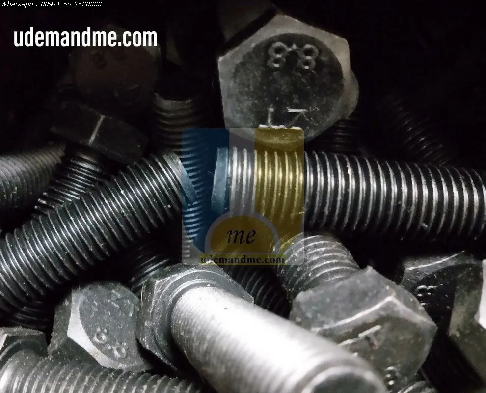 250 PCS. PKT GI HEX BOLT – M8 X 90 MM – GALVANISED FULL THREAD – (M8 ...