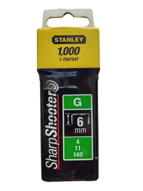 Buy 6 MM STAPLES-HEAVY DUTY STAPLES - TYPE G-6MM - 1000 PIECES- STANLEY ...