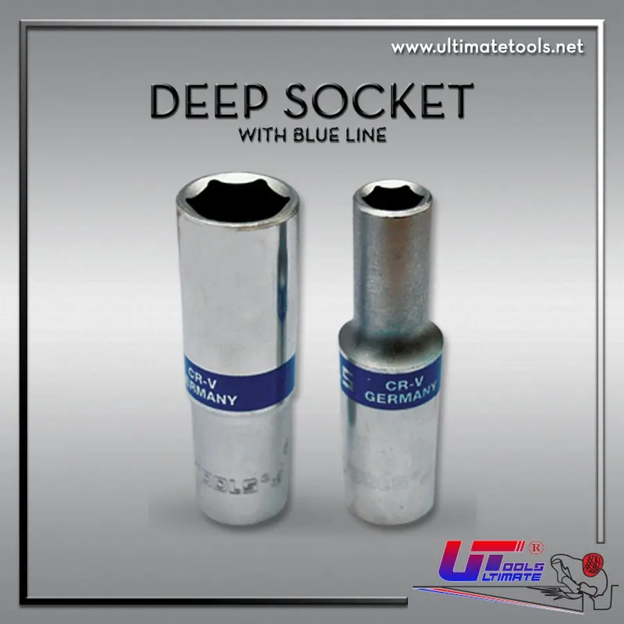 Buy 10 MM DEEP SOCKET WITH BLUE LINE - (ULTIMATE / UT) Online Dubai, UAE