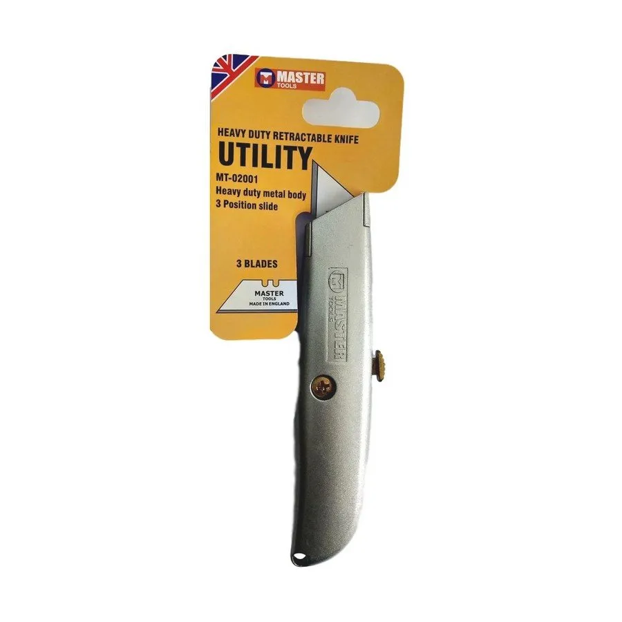 Buy MASTER UTILITY KNIFE - 3 POSITION SLIDE - HEAVY DUTY METAL BODY ...